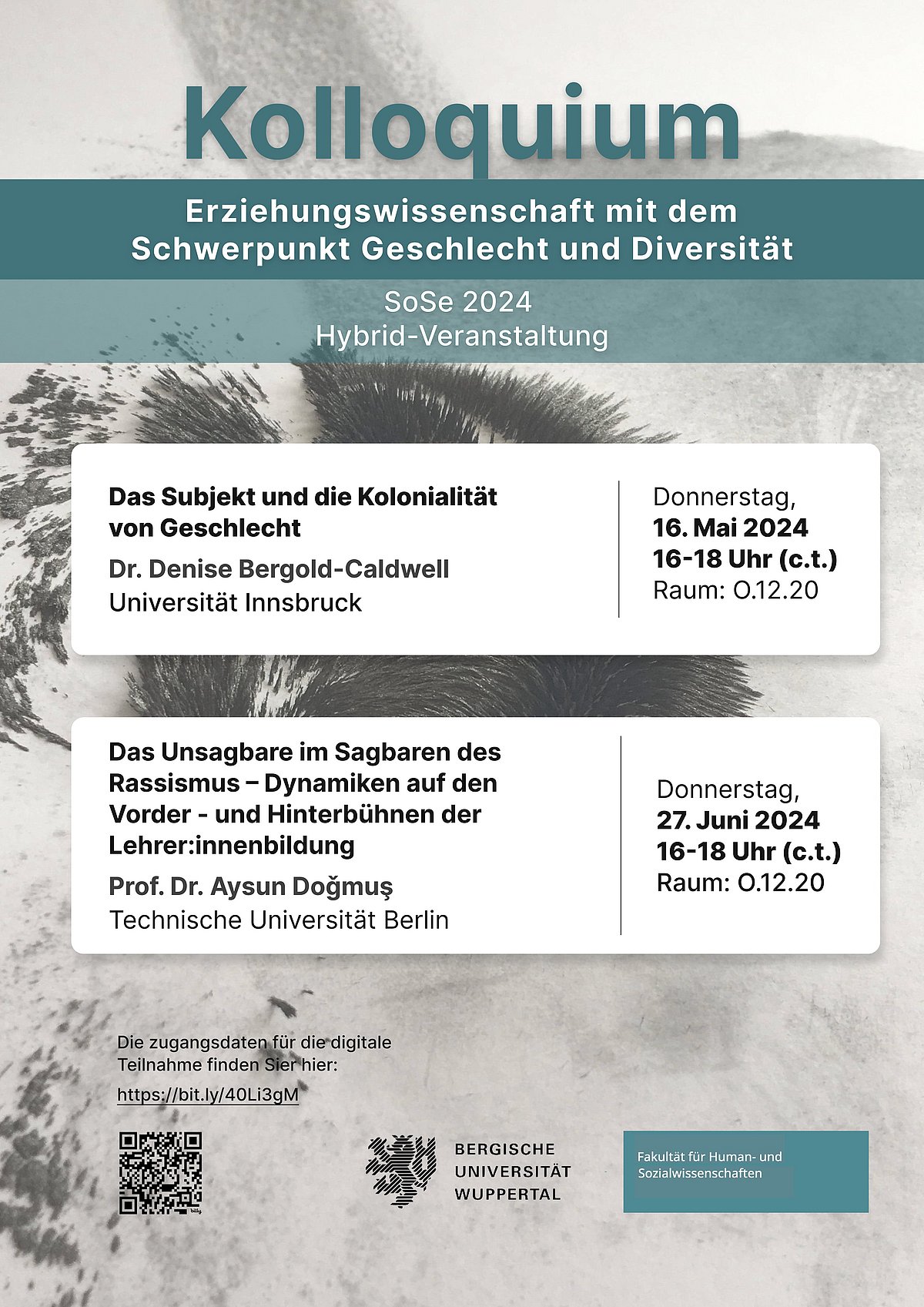 Kolloquium: Erziehungswissenschaft mit dem Schwerpunkt Geschlecht und Diversität SoSe 2024